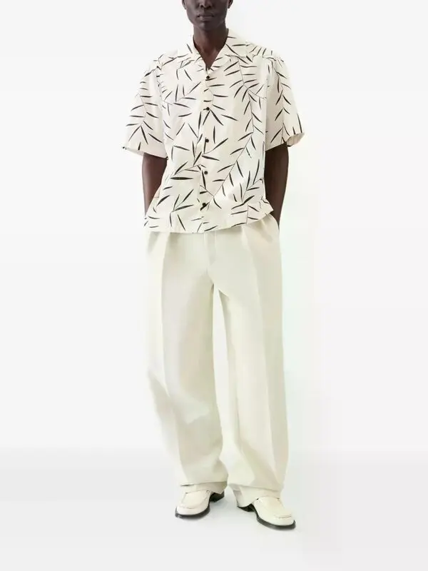 Jacquemus Leaf-print Short-sleeve Shirt