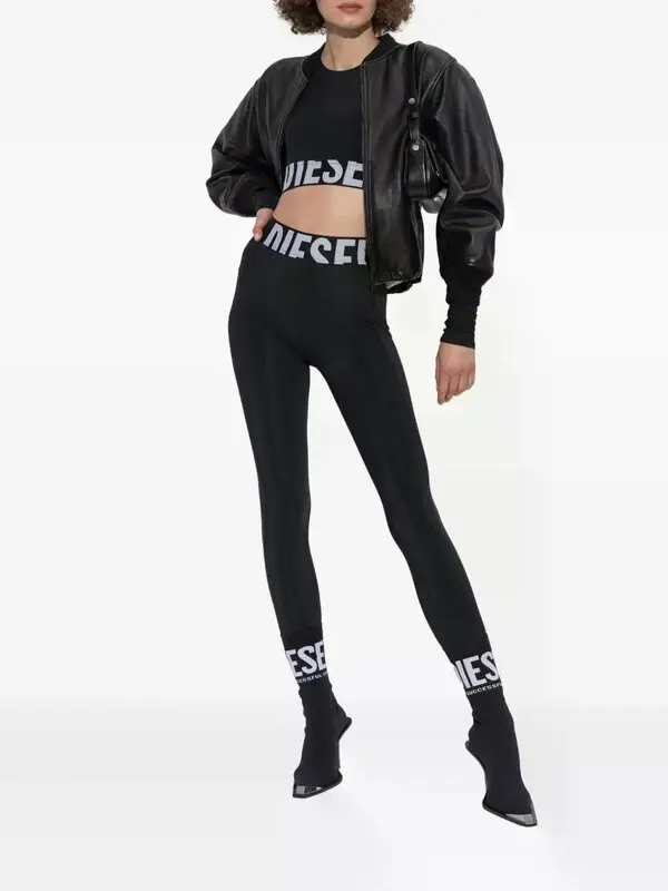 DIESEL® Adeline Logo-waistband Leggings - Black