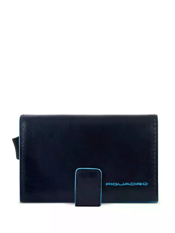 PIQUADRO Leather Cardholder - Blue