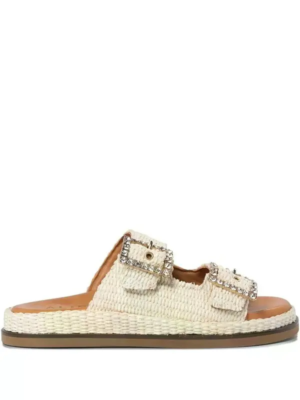 ALIBI Gretta Raffia Sandals - Neutrals