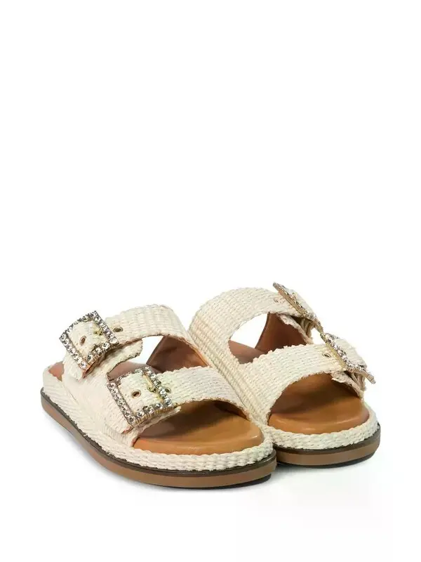 ALIBI Gretta Raffia Sandals - Neutrals