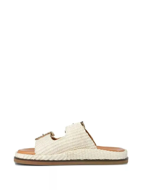 ALIBI Gretta Raffia Sandals - Neutrals