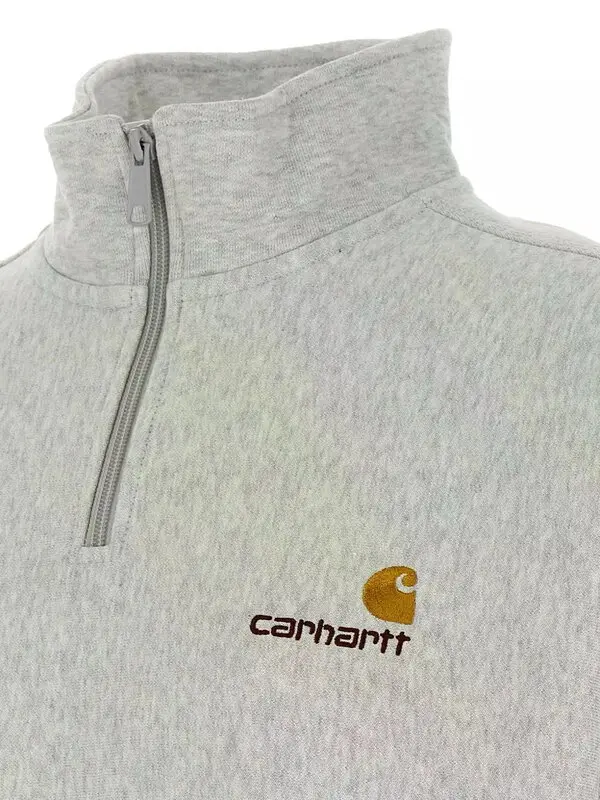 Carhartt Work In Progress American Script Half-zip Sweatshirt - Grey