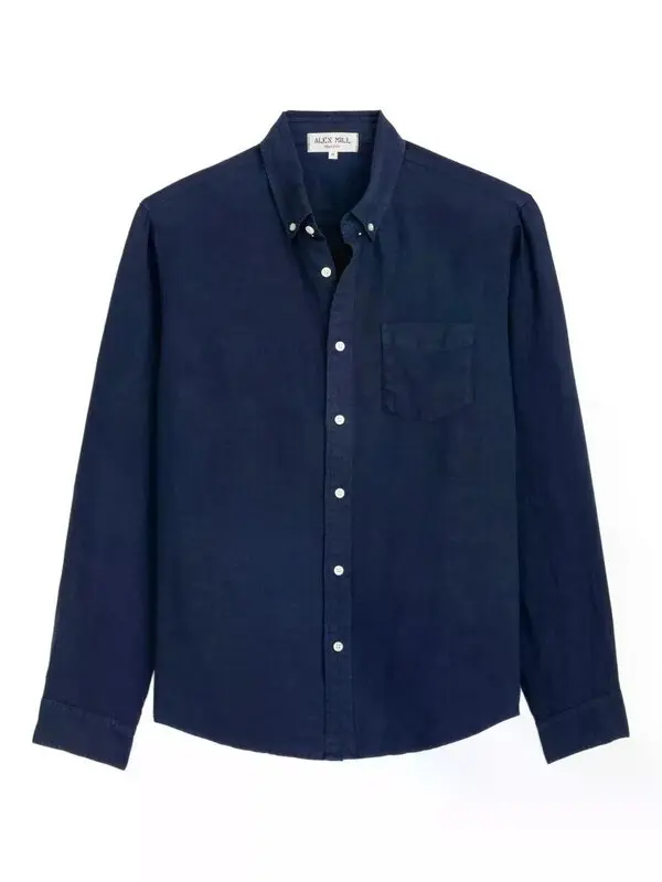 ALEX MILL Linen Long-sleeve Shirt - Blue