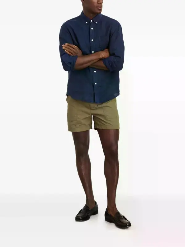 ALEX MILL Linen Long-sleeve Shirt - Blue