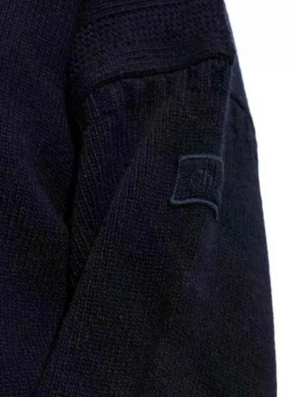 Chloé Crew-neck Sweater With Patch Logo - Blue
