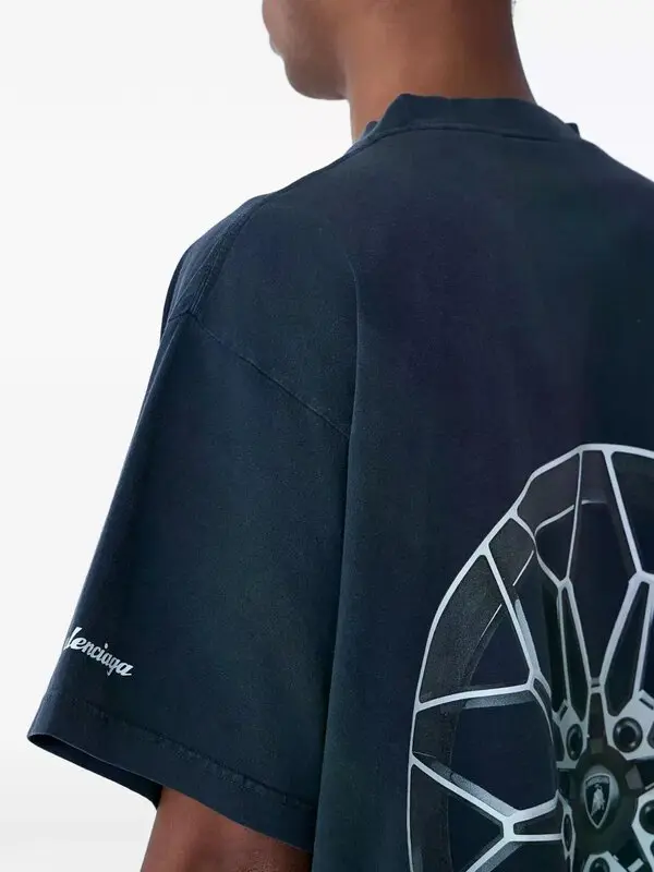 Balenciaga Lamborghini-print Crew-neck T-shirt