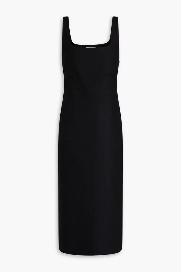 Vince Wool-blend Flannel Midi Dress