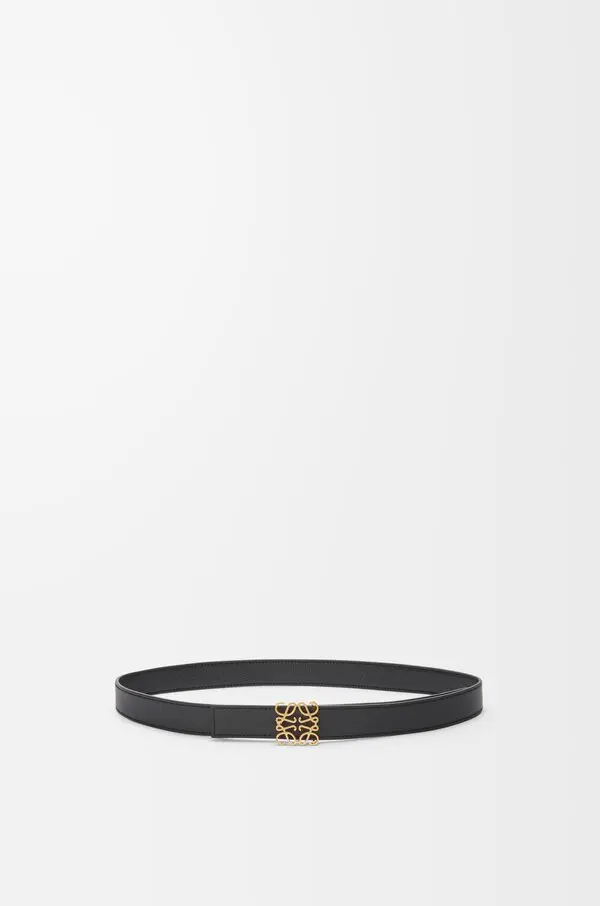 Loewe Reversible Anagram Belt - Black/gold