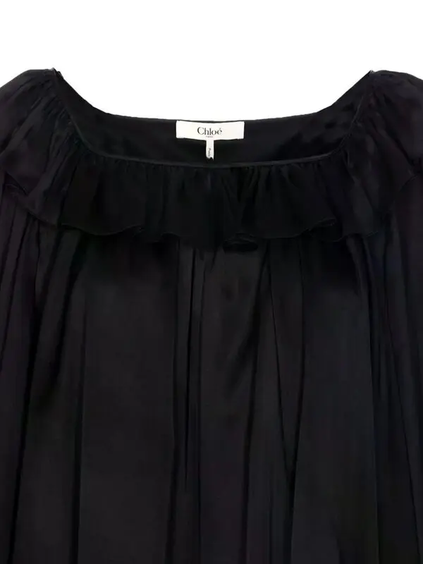Chloé Ruffled Long-sleeves Dress