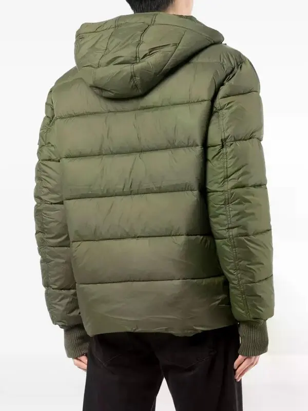 Alpha Industries Hooded Quilted Jacket - Green