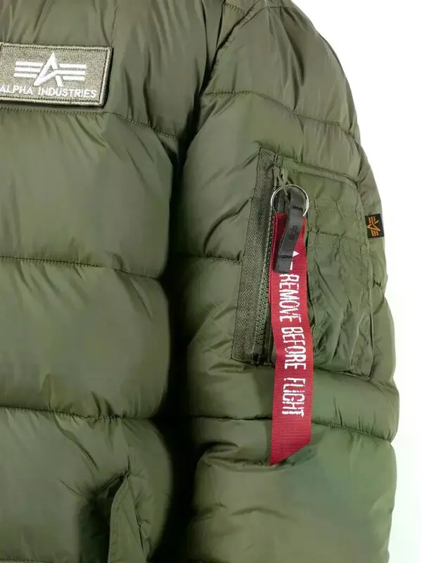 Alpha Industries Hooded Quilted Jacket - Green