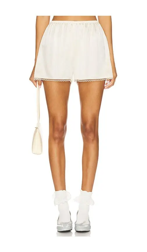 Donni. Silk Lace Tap Short - Creme