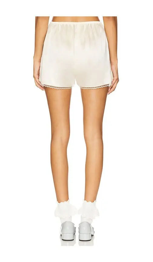 Donni. Silk Lace Trim Tap Shorts
