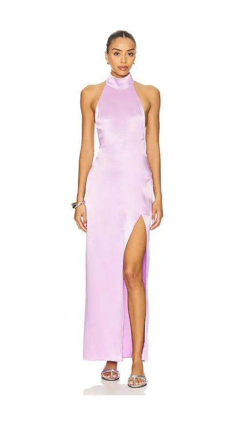 knee length dresses for ladies Tuscany Maxi Slip Dress ~ Dusty Purple Luxe Satin – Show Me Your Mumu