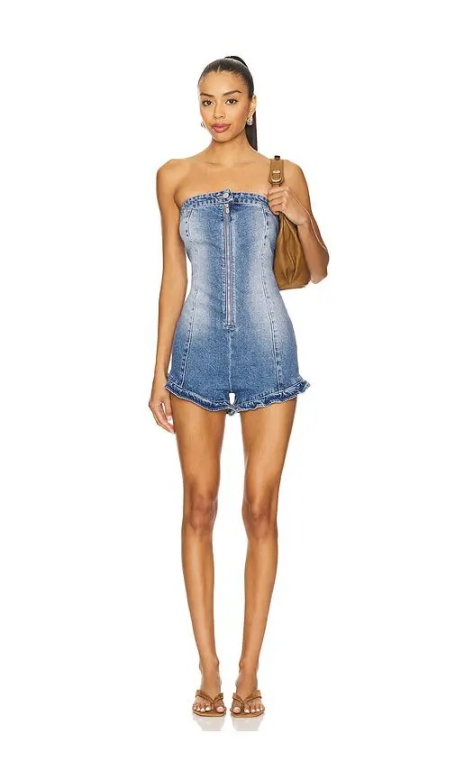 Abrand Denim Jenna Mini Jumpsuit
