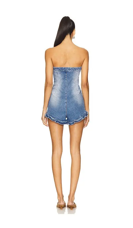 Abrand Denim Jenna Mini Jumpsuit