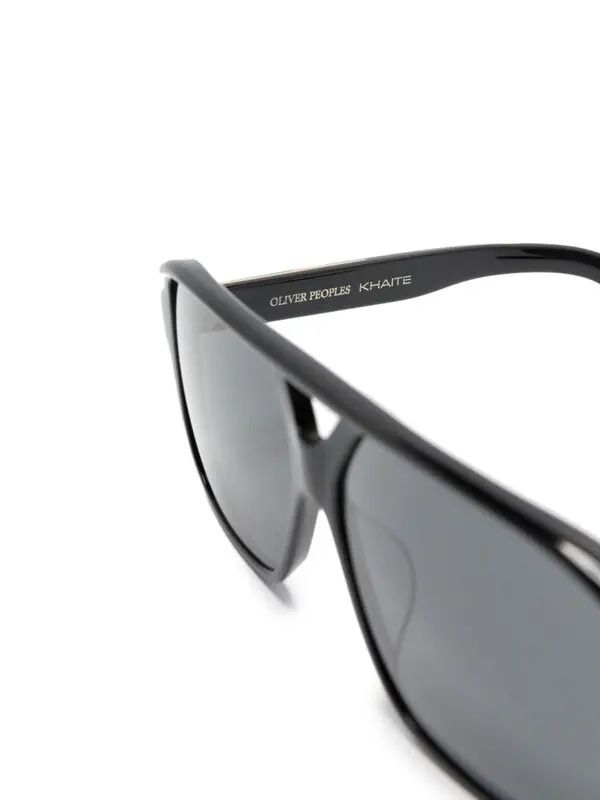Oliver Spencer X Khaite 1977c Pilot-Frame Sunglasses - Black  display picture 1