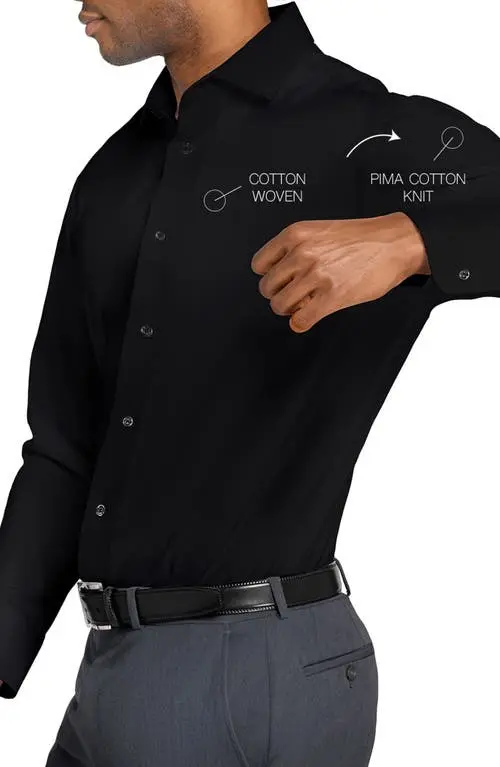 W.R.K Slim Fit Solid Reworked Dress Shirt - Black