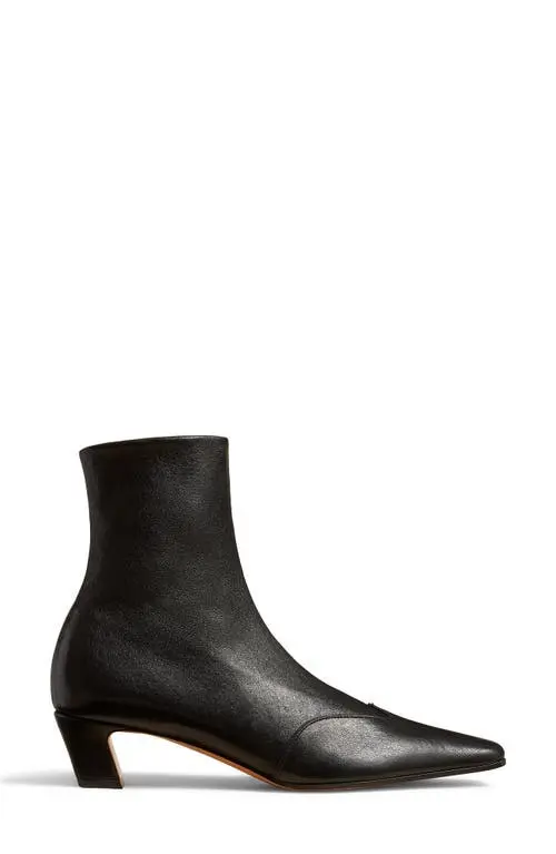 Khaite Nevada Square Toe Bootie - Black