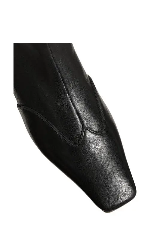 Khaite Nevada Square Toe Bootie - Black