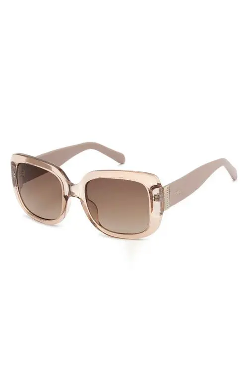 Fossil 54mm Rectangular Sunglasses - Crystal Beige