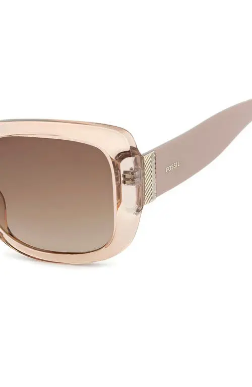 Fossil 54mm Rectangular Sunglasses - Crystal Beige