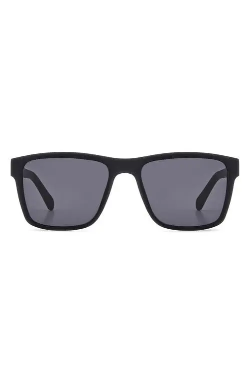 Fossil 56mm Square Sunglasses - Matte Black/ Grey