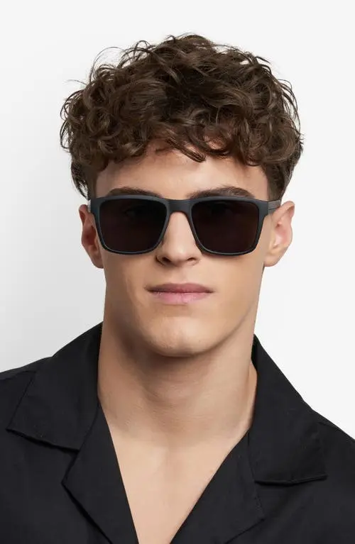 Fossil 56mm Square Sunglasses - Matte Black/ Grey
