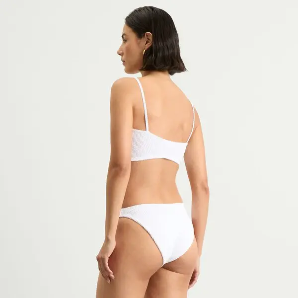 Hunza G Mistry Crinkle Bikini With Pearly Hoop