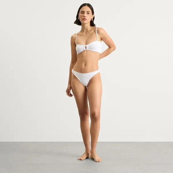 Hunza G Mistry Crinkle Bikini With Pearly Hoop
