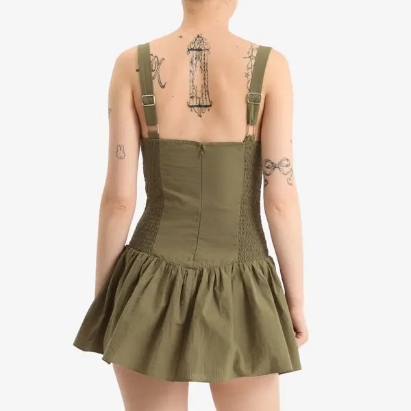 PEACHY DEN Dylan Romper Dress - Leaf