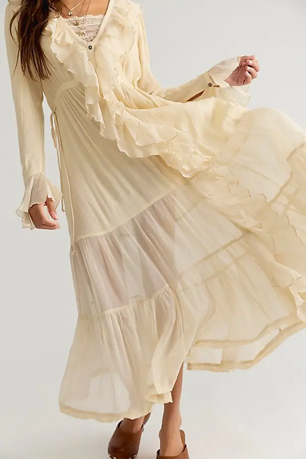 Free People Isla Midi Dress - Tea