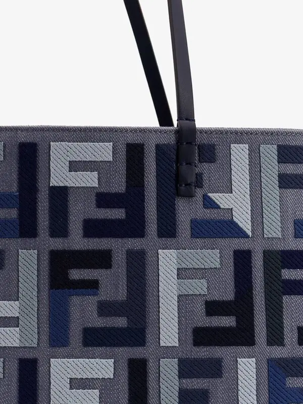 Fendi Large Ff Jacquard Fabric Tote