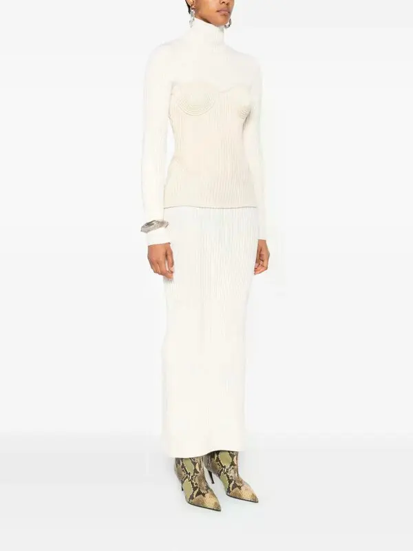 JEAN PAUL GAULTIER Ribbed-knit Corset Dress