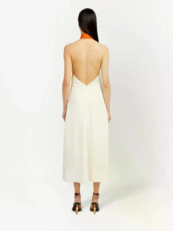 FERRAGAMO Abstract-print Halterneck Dress