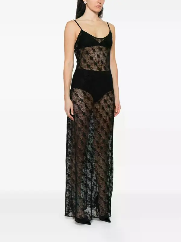 ATU BODY COUTURE Patterned Open-back Maxi Dress
