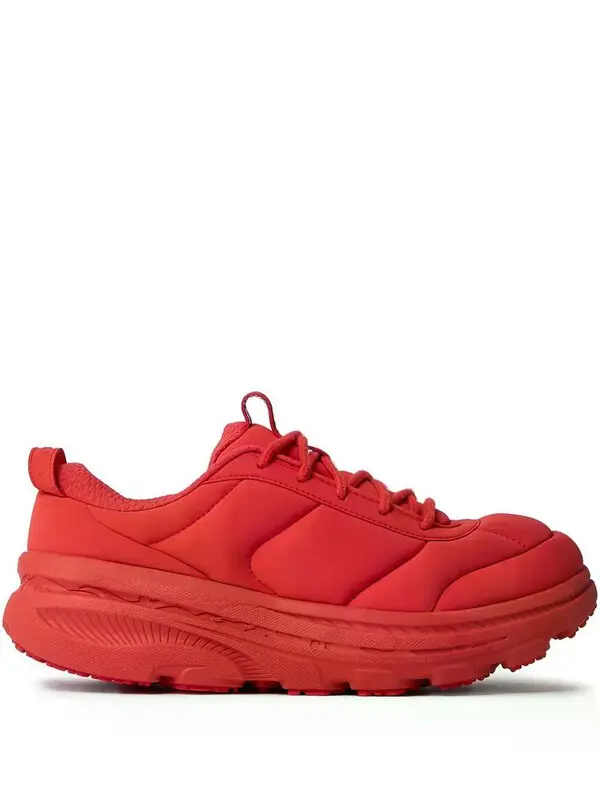 HOKA® Bondi Quilted Lace-up Sneakers - Red