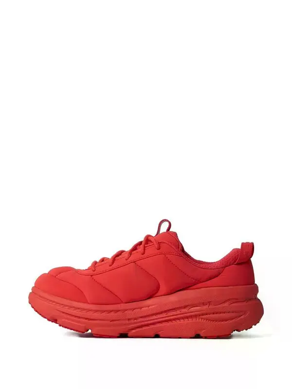 HOKA® Bondi Quilted Lace-up Sneakers - Red