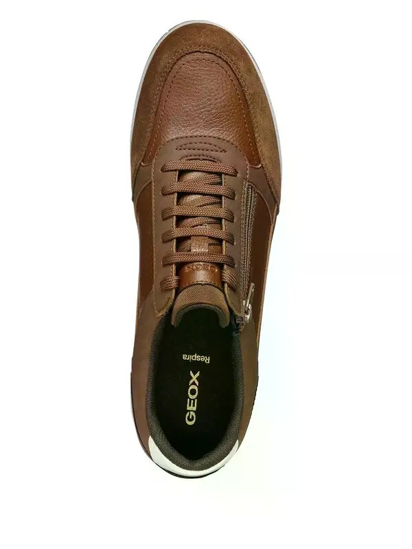Geox Avery Leather Zip-detail Sneakers