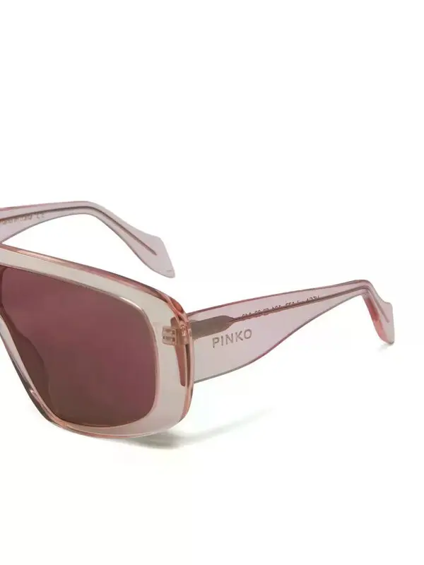 Pinko Oversized Shield Sunglasses - Pink