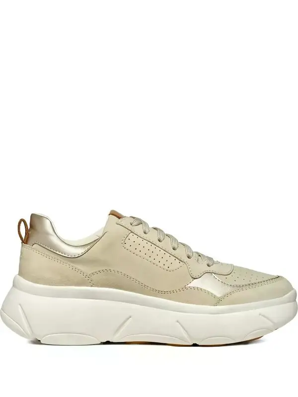 Geox Perforated Suede Leather Sneakers