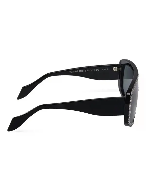 Pinko Oversized Mask Sunglasses With Swarovski Stones