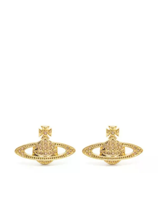 VIVIENNE WESTWOOD Mini Bas Relief Stud Earrings - Gold