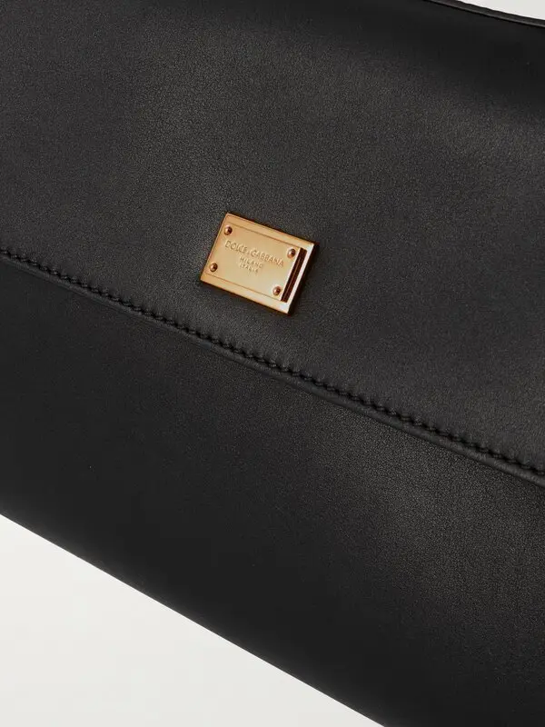 Dolce & Gabbana My Sicily Leather Shoulder Bag - Black