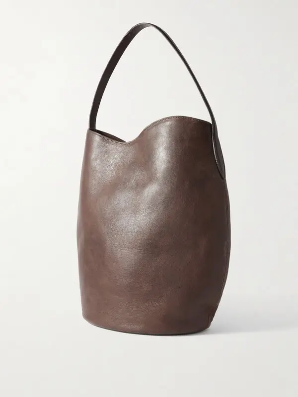 LIFFNER Leather Bucket Bag - Brown