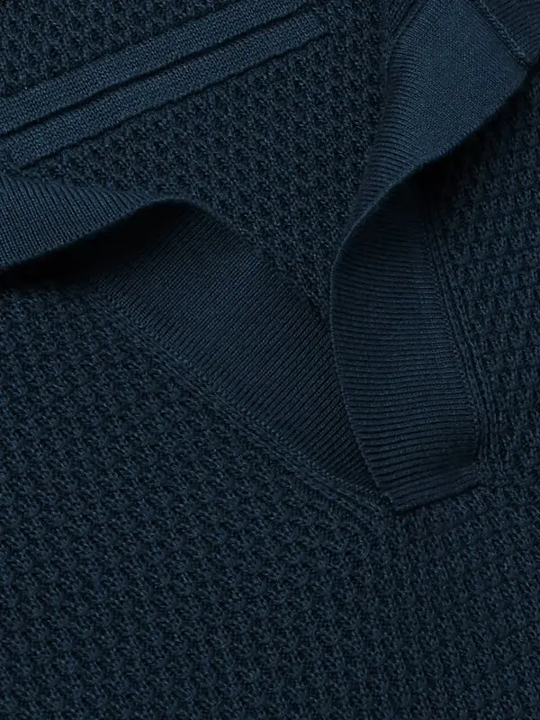 Zegna Slim-fit Cotton-piqué Polo Shirt - Blue