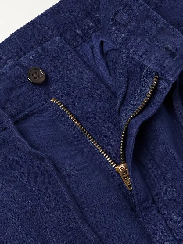Polo Ralph Lauren Straight-leg Pleated Linen Trousers