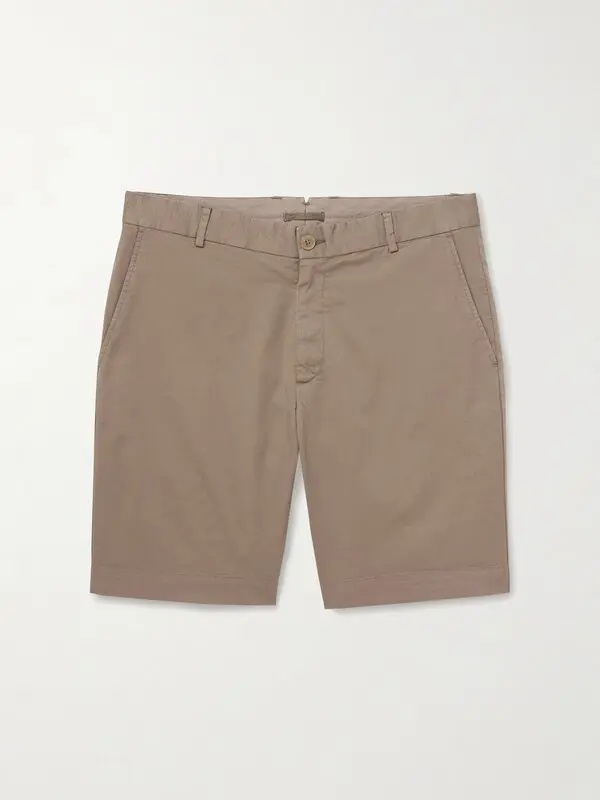 Sunspel Straight-leg Cotton-blend Twill Chino Shorts