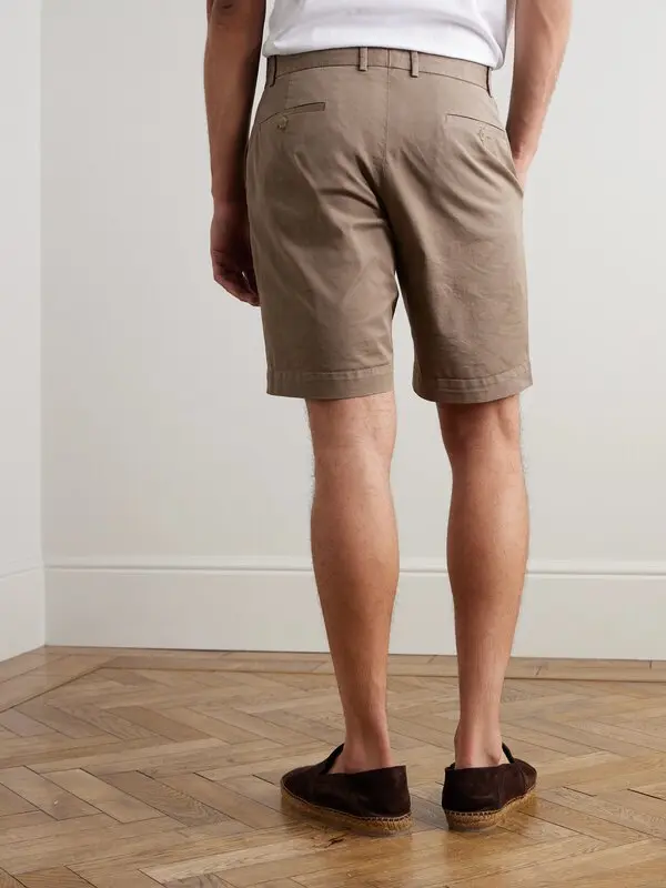 Sunspel Straight-leg Cotton-blend Twill Chino Shorts